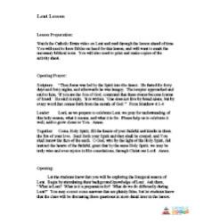 Printables: Lent - CatholicBrain.com