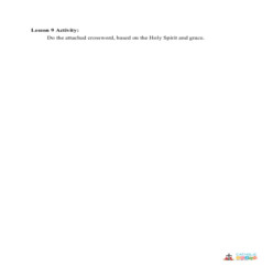 The Holy Spirit and Grace - Activity - Grades 6-8 - CatholicBrain.com