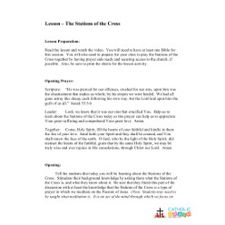 Stations of the Cross Lesson Plan - CatholicBrain.com