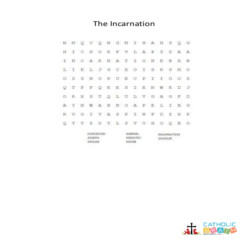 The Incarnation - Word Search - CatholicBrain.com