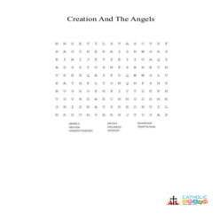 Creation and the Angels - Word Search - CatholicBrain.com