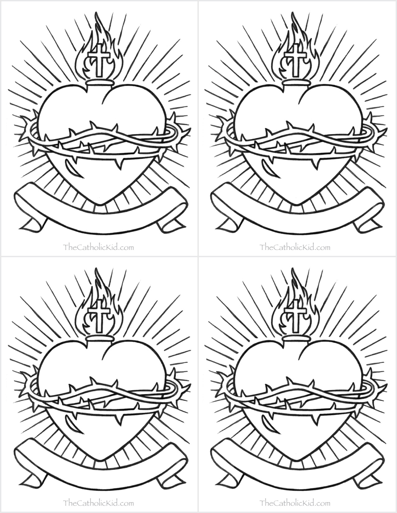 immaculate heart coloring pages