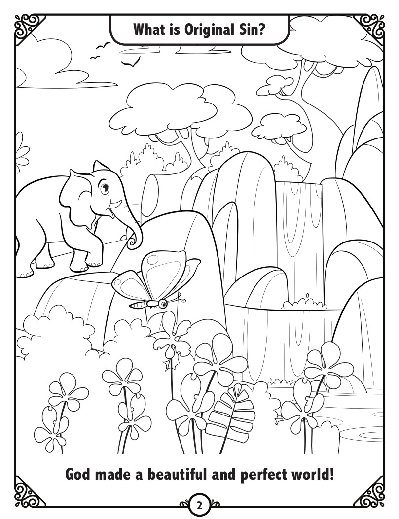 What is Original Sin? Coloring page1 - CatholicBrain.com