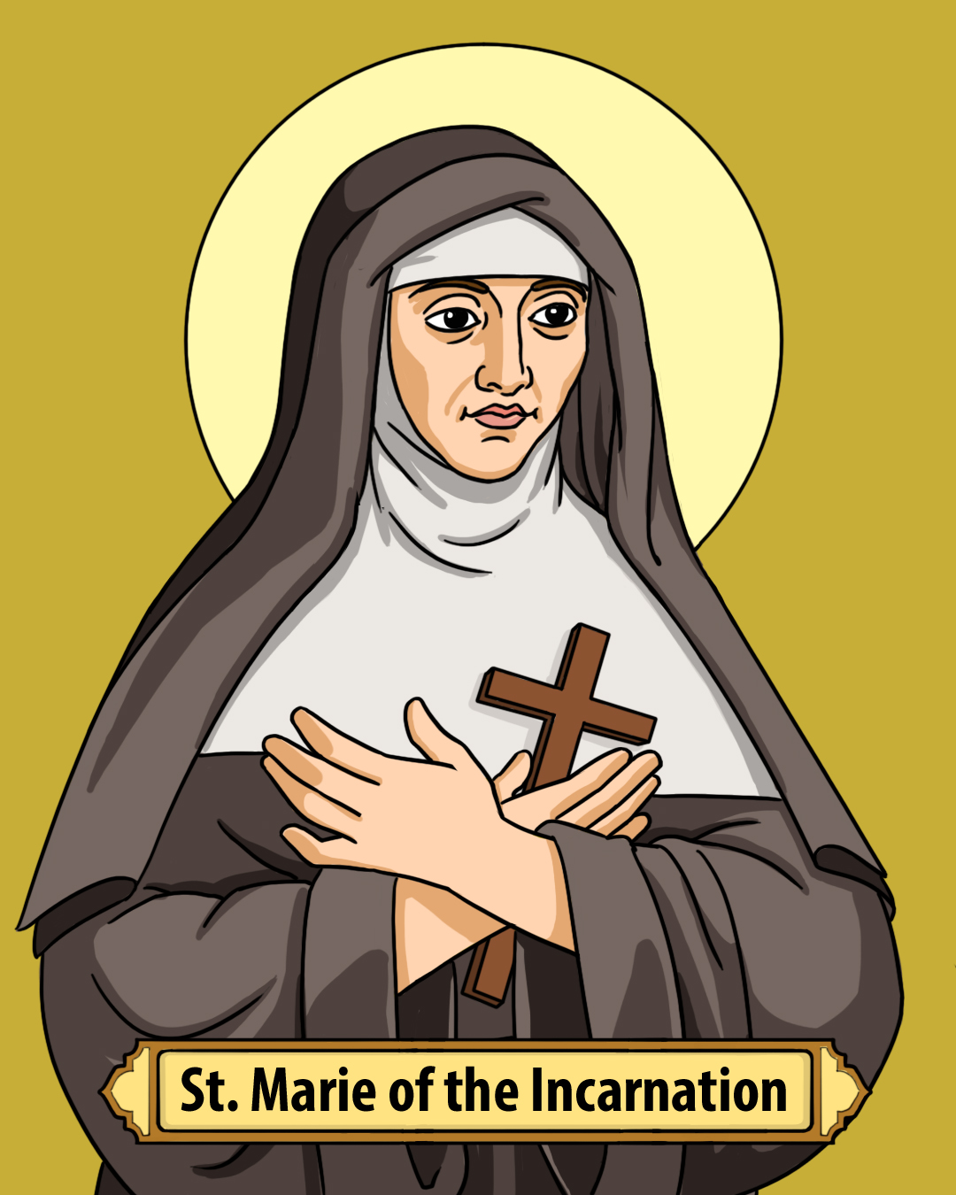 St. Marie of the Incarnation, Feast Day April 18 - CatholicBrain.com