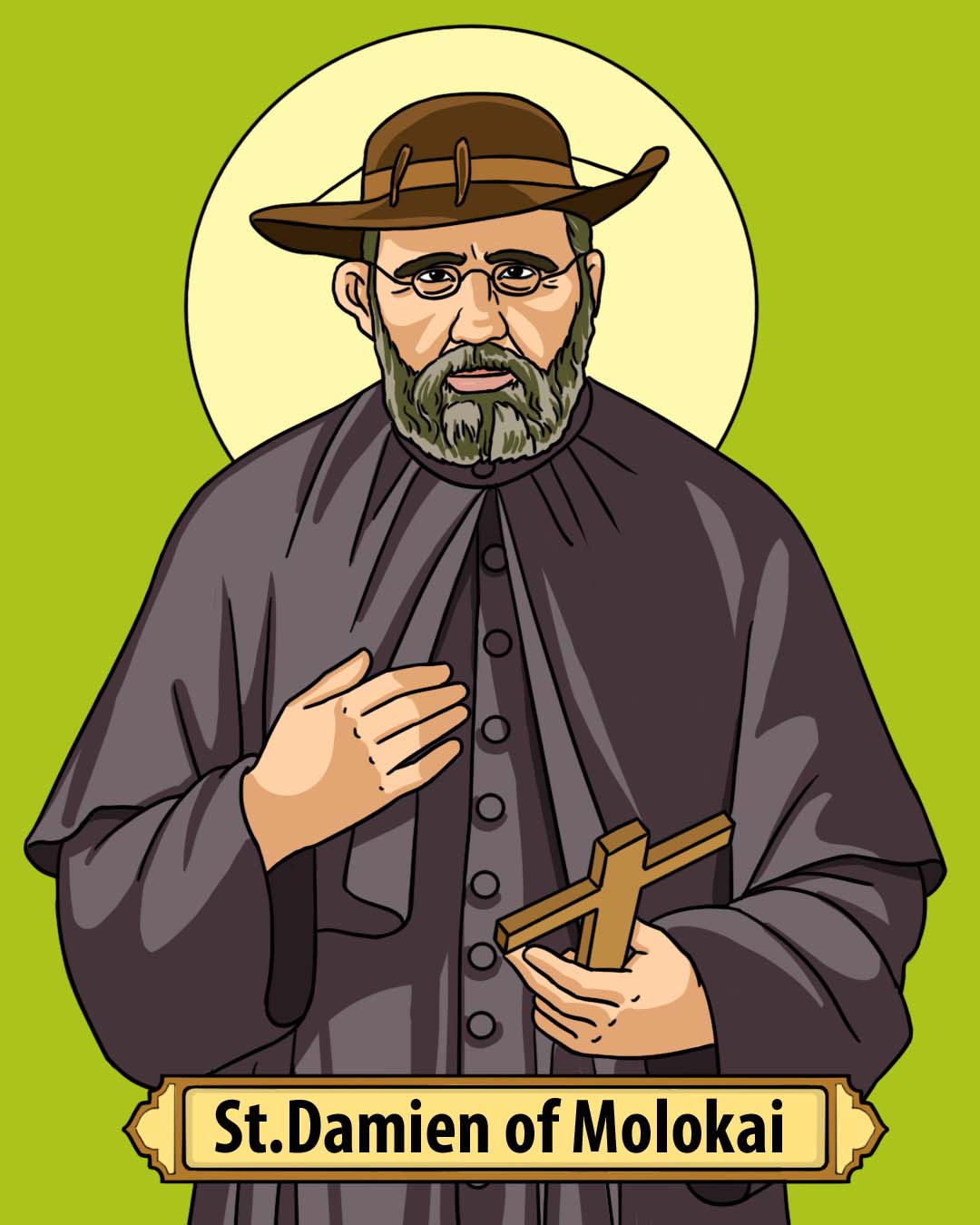 Saint Damien of Molokai, Feast Day May 10 - CatholicBrain.com