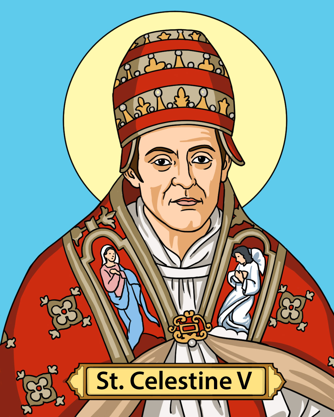 Saint Celestine V, Feast Day May 19 - CatholicBrain.com