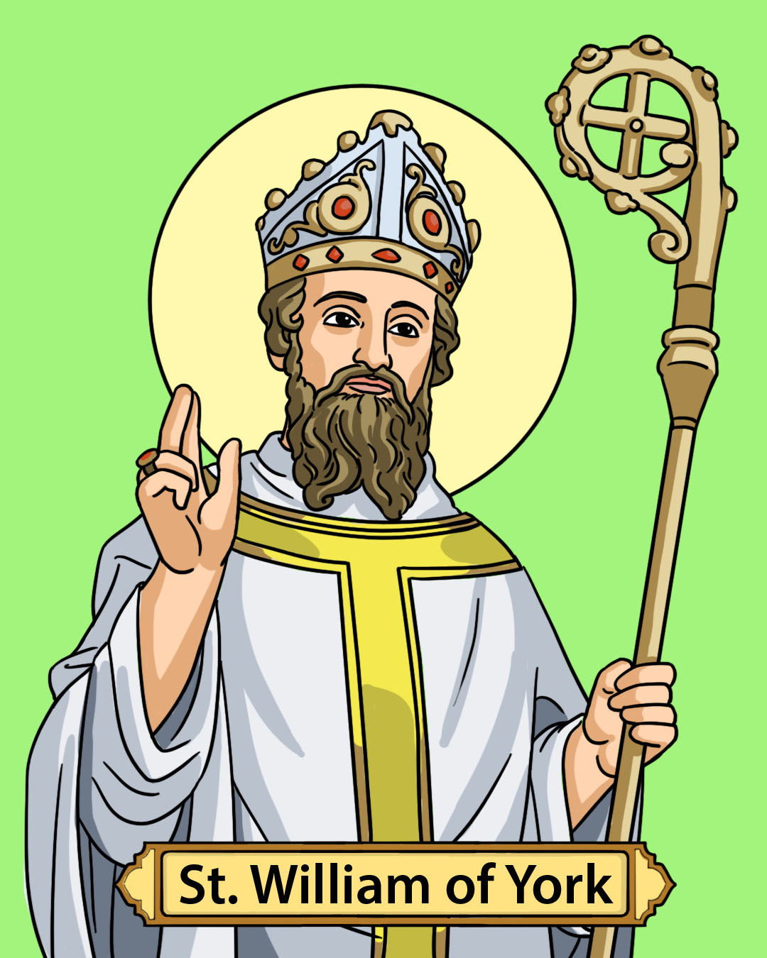 Saint William of York, Feast Day June 8 - CatholicBrain.com