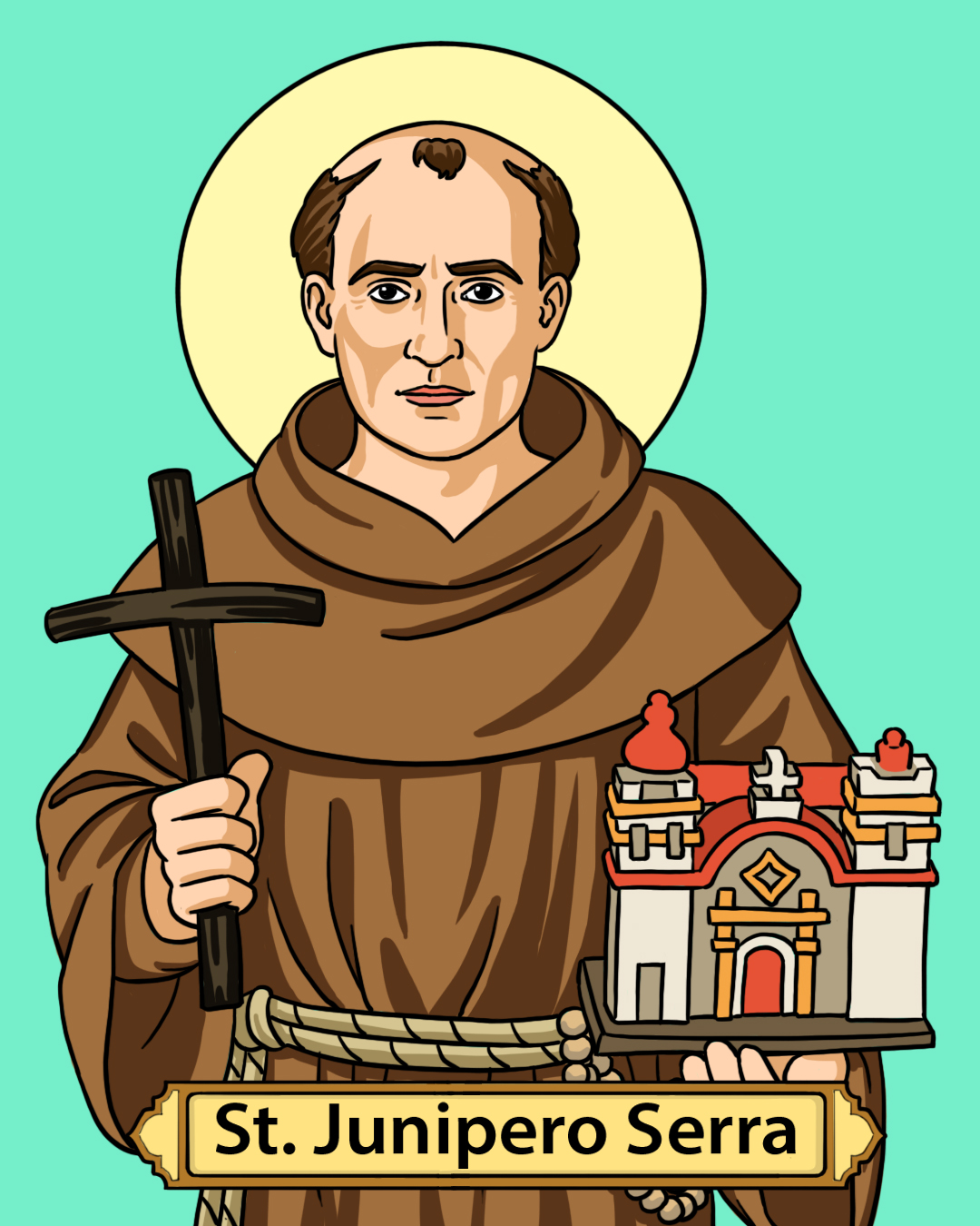 Saint Junipero Serra, Feast Day July 1 - CatholicBrain.com