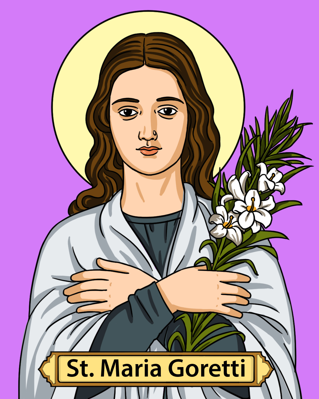 Saint Maria Goretti, Feast Day July 6 - CatholicBrain.com
