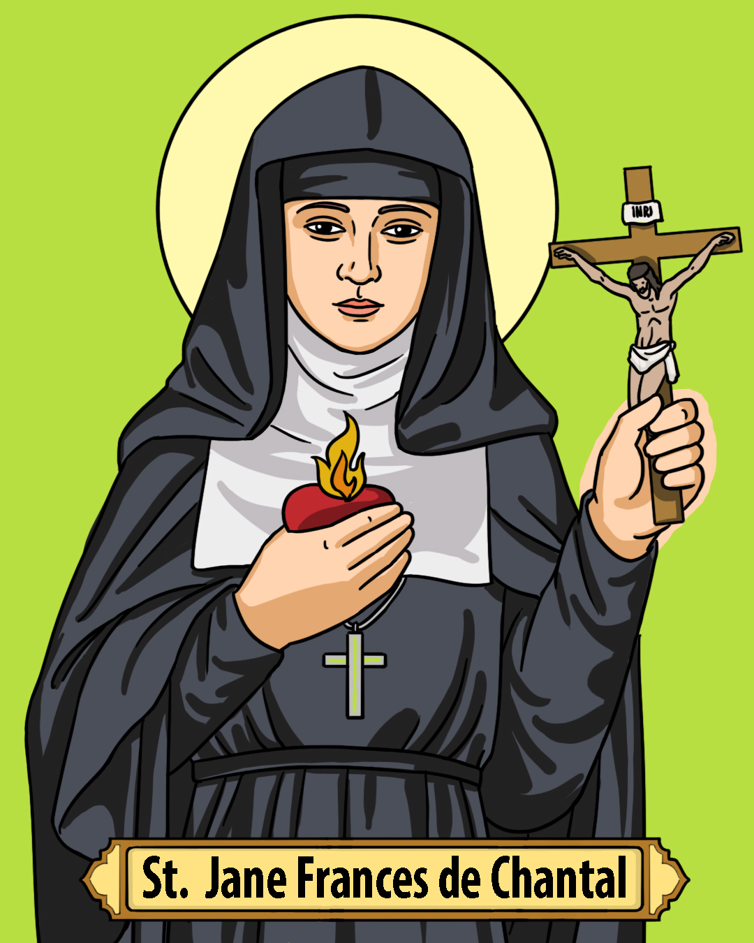 Saint Jane Frances de Chantal, Feast Day August 12 - CatholicBrain.com