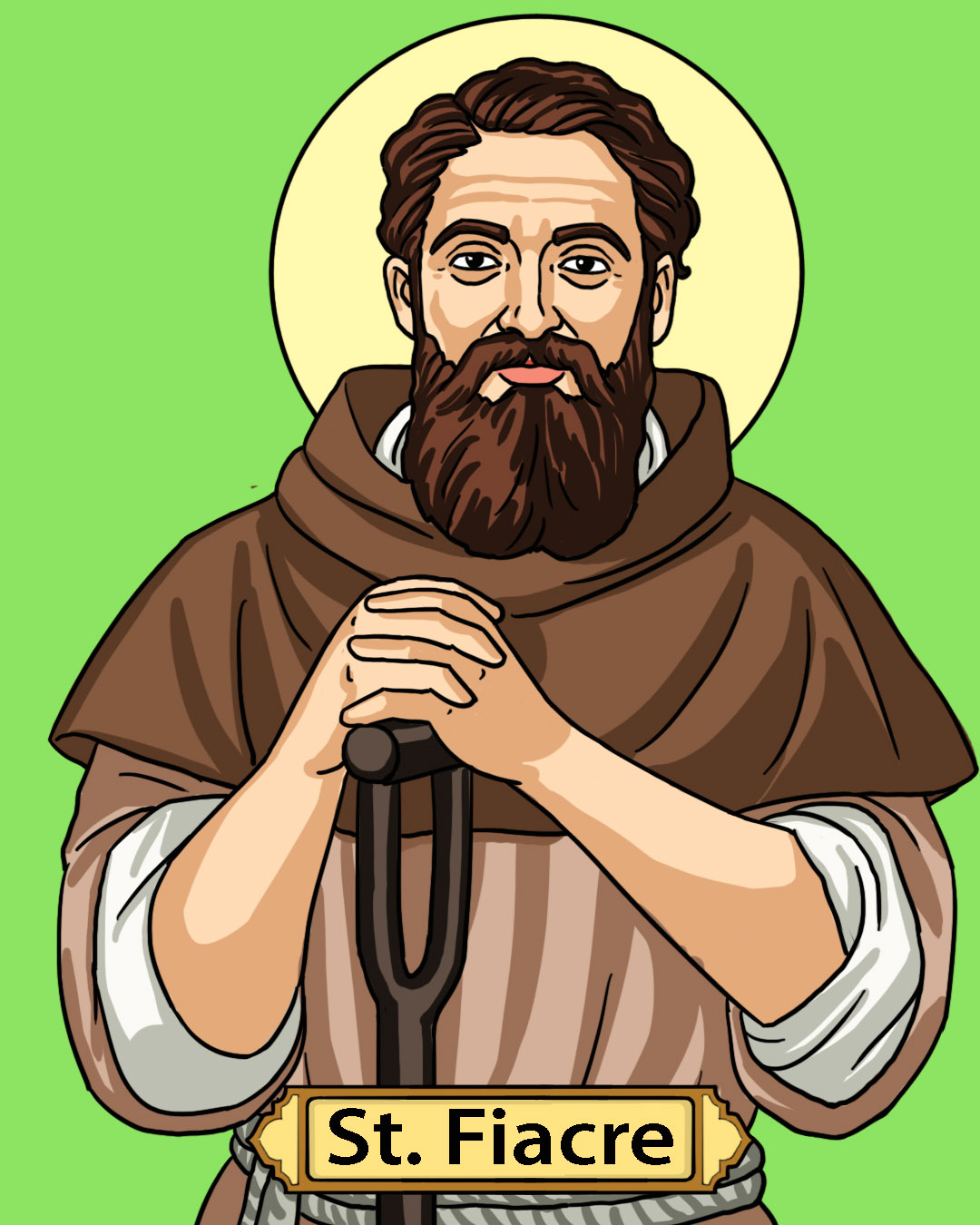 Saint Fiacre, Feast Day August 30 - CatholicBrain.com