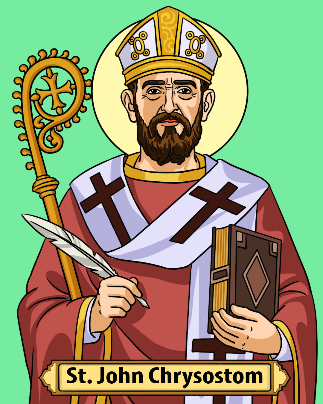 Saint John Chrysostom, Feast Day September 13 - CatholicBrain.com