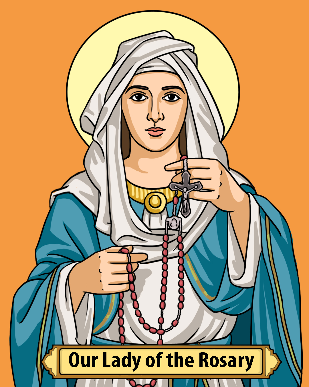 Our Lady of the Rosary, Feast Day October 7 - CatholicBrain.com
