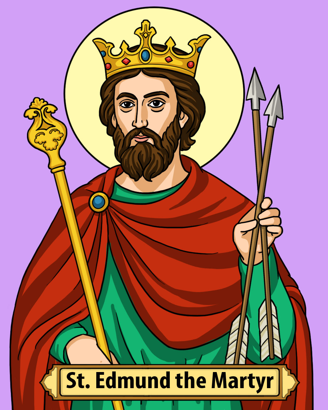 Saint Edmund the Martyr, Feast Day November 20 - CatholicBrain.com