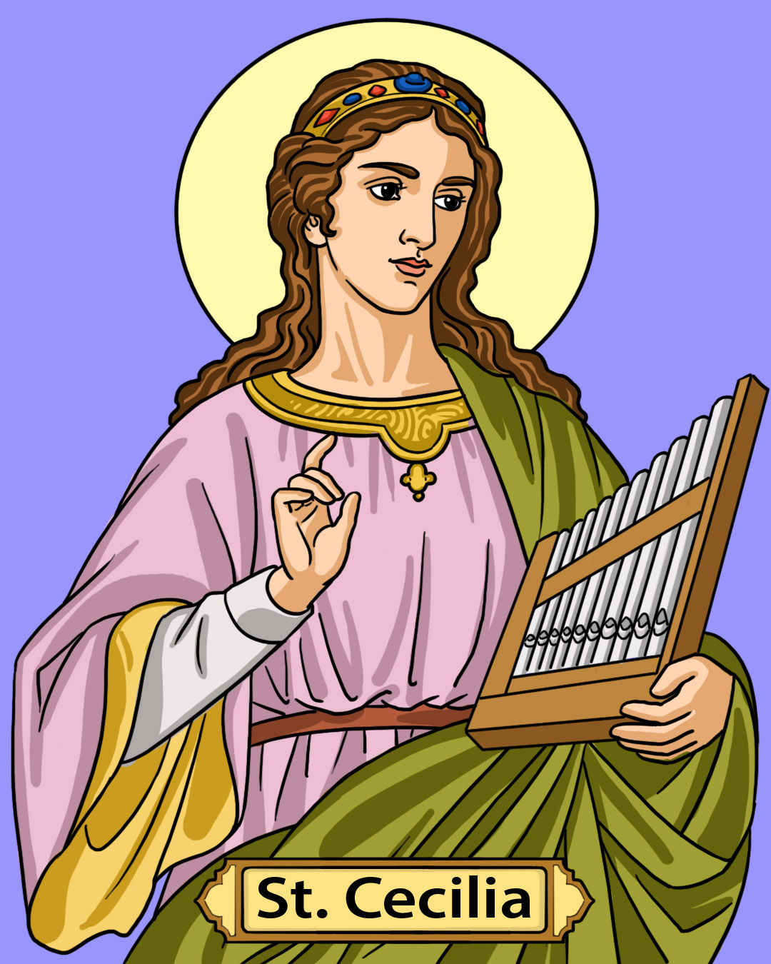 Saint Cecilia, Feast Day November 22 - CatholicBrain.com