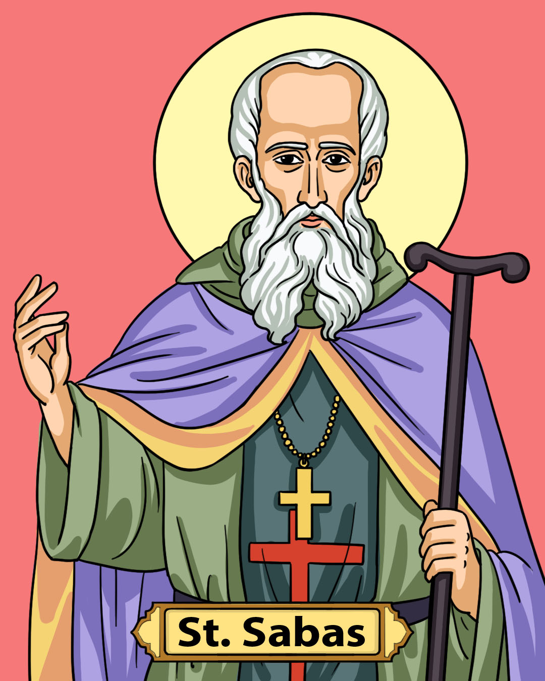 Saint Sabas, Feast Day December 5 - CatholicBrain.com