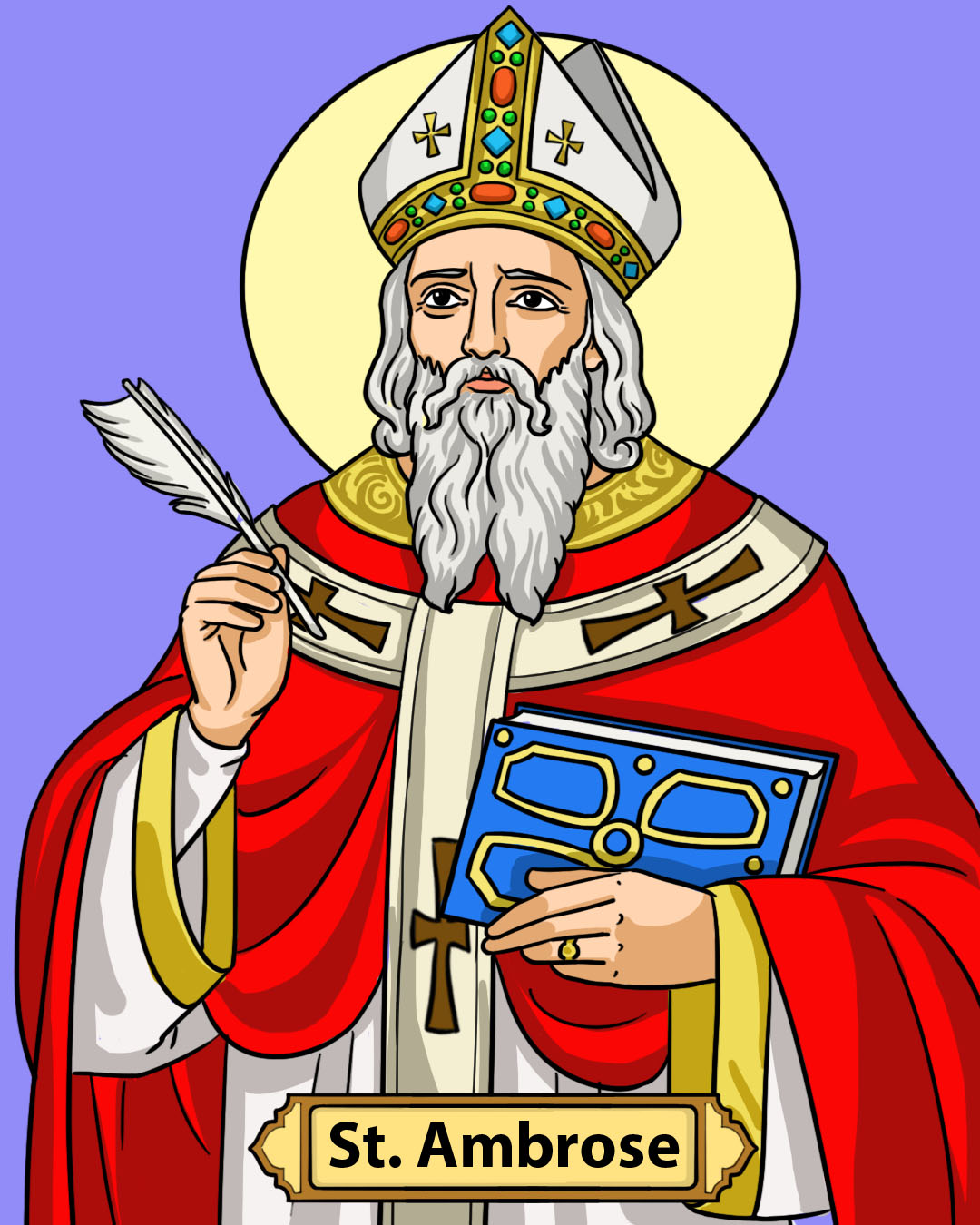 Saint Ambrose, Feast Day December 7 - CatholicBrain.com