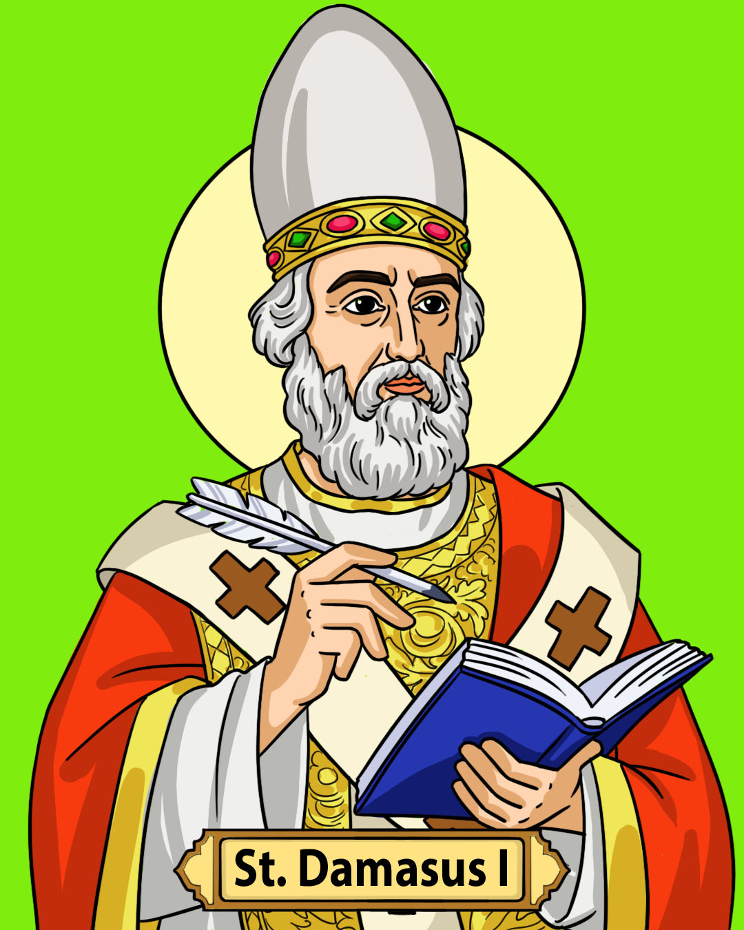 Saint Damasus I, Feast Day December 11 - CatholicBrain.com
